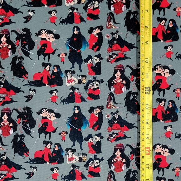 Other | Pucca Anime Grey 1 Yard Fabric | Poshmark